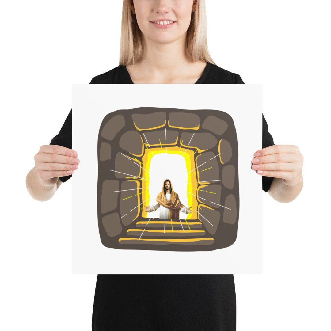 Jesus is Risen Wall Art, He is Alive Print, Picture of Christ, Catholic ...