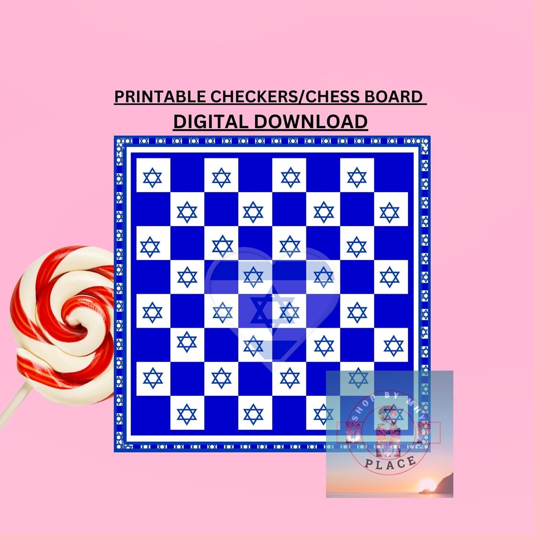 Checkers Board, Game Board, Family Game, Printable Game, Church Game ...