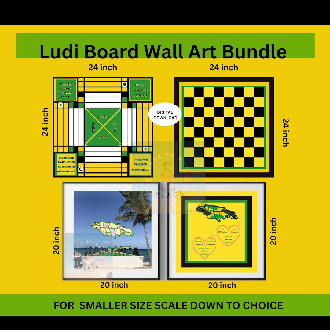 Jamaica Ludi Board, Map of Jamaica, Jamaica Ludo Board, Ludi Board ...