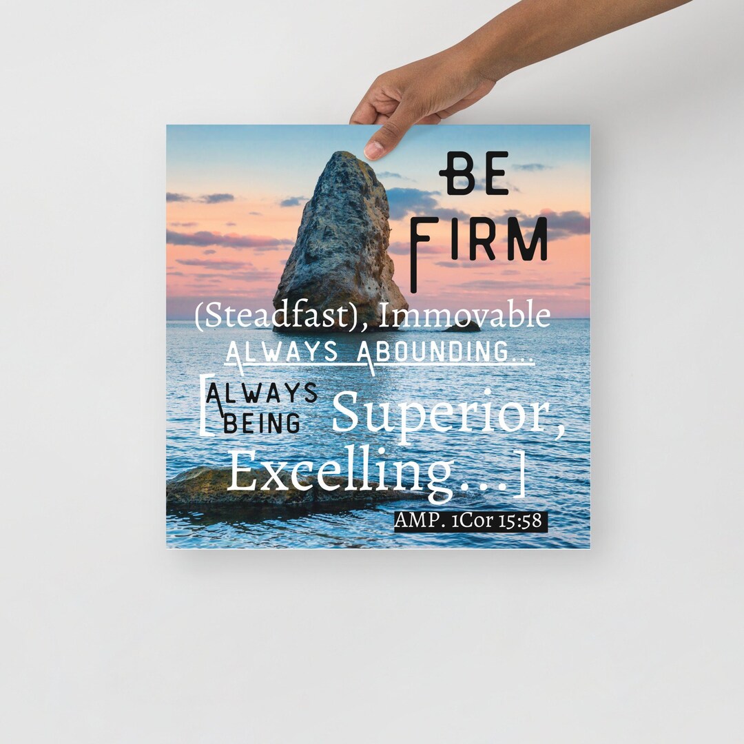 Be Firm Wall Art-bible Quote Decor-christmas Wall Gift-jesus Wall ...
