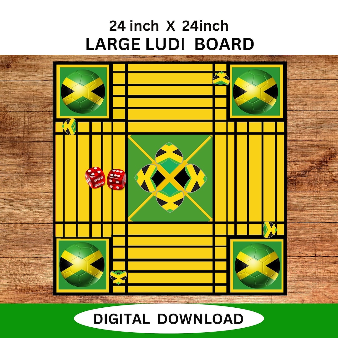 Ludi Board, Jamaica Ludo, Board Ludi Game, Dice Board, Family Boad Game ...