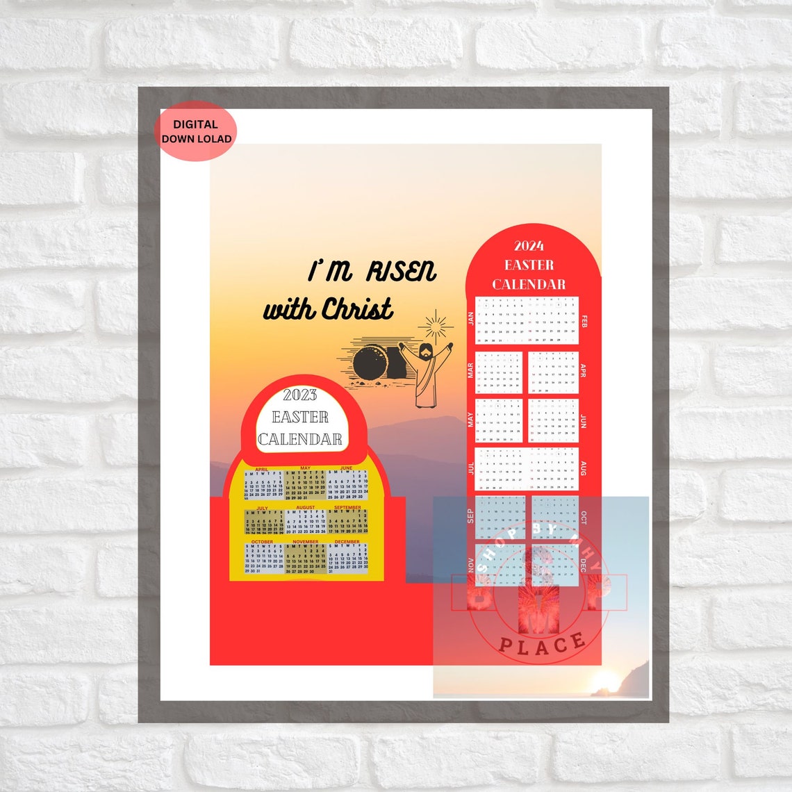 Jesus Painting 2023/ 2024 Jesus Calendar Resurrection Wall - Etsy