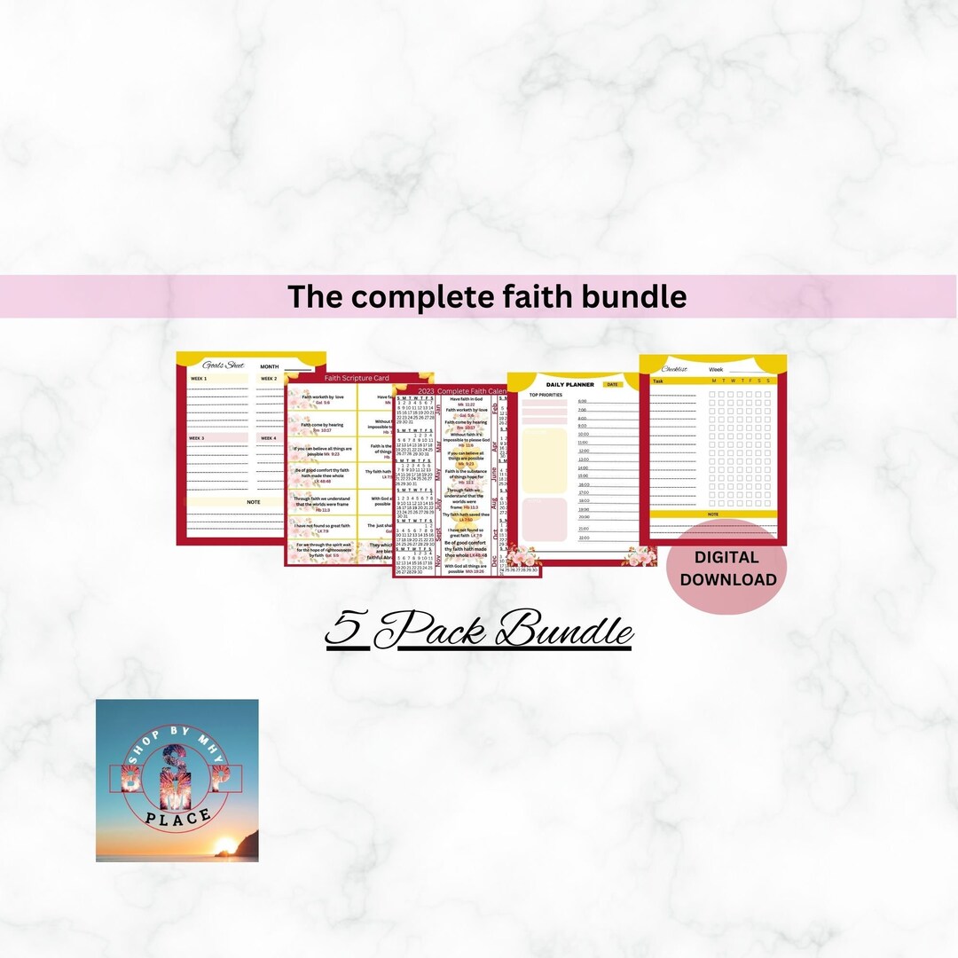 2023 Planner Calendar, Faith Planner, Christian Prayer Journal ...