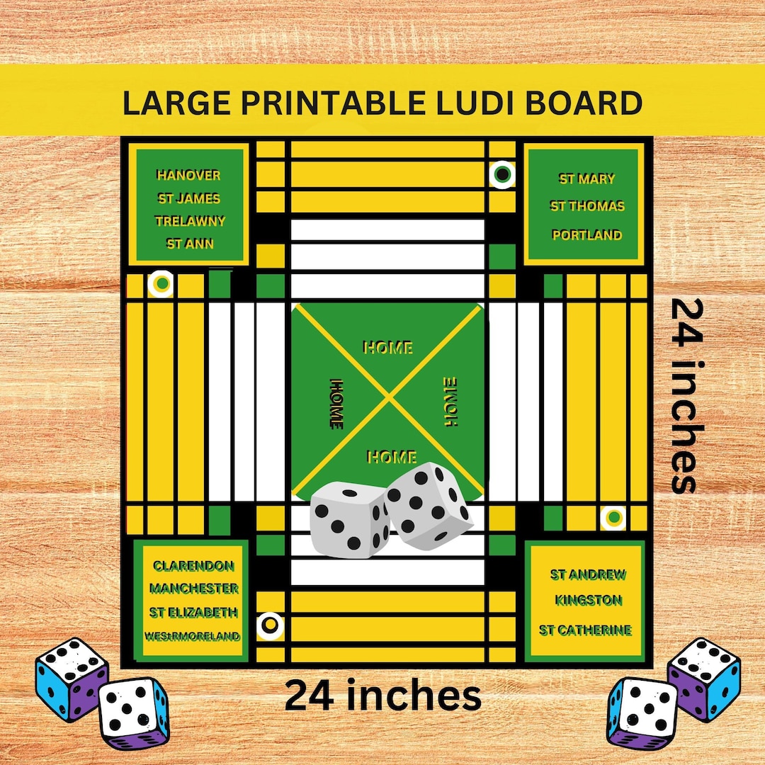 Jamaica Ludi Board, Jamaica Ludo Board, Ludo Board, Digital Game Board ...