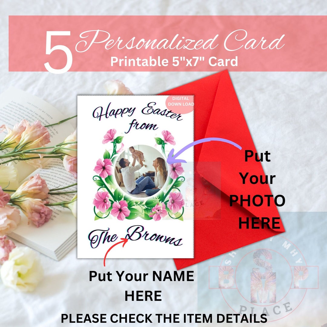Easter Customized Card, He is Risen Card, Personalized Easter Card for ...