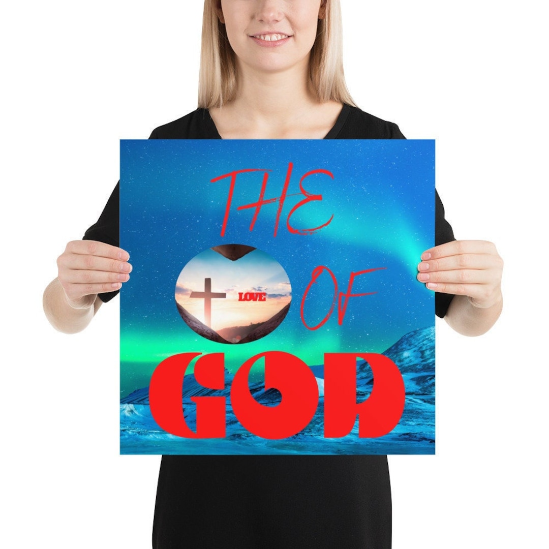 The Love of God Art-love Wall Art-cross of Jesus Art-christian Wall Art ...
