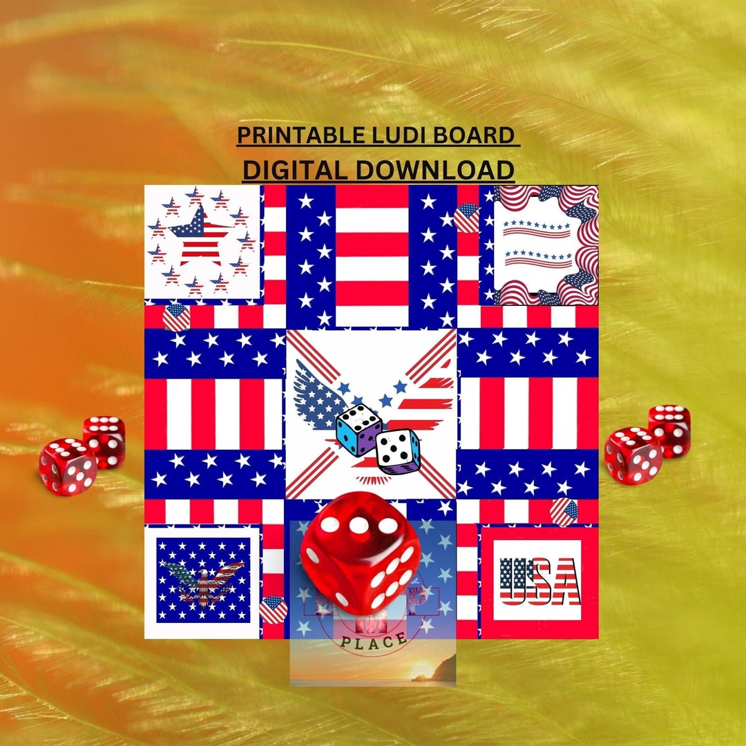 Ludi Board, US Flag Ludo Board, Jamaican Ludi Board, Game Board, Family ...