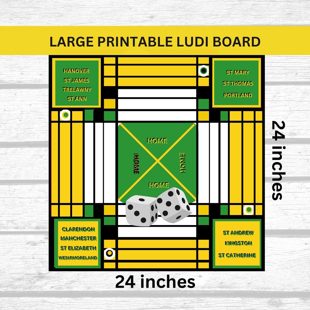 Jamaica Ludi Board, Jamaica Ludo Board, Ludo Board, Digital Game Board ...
