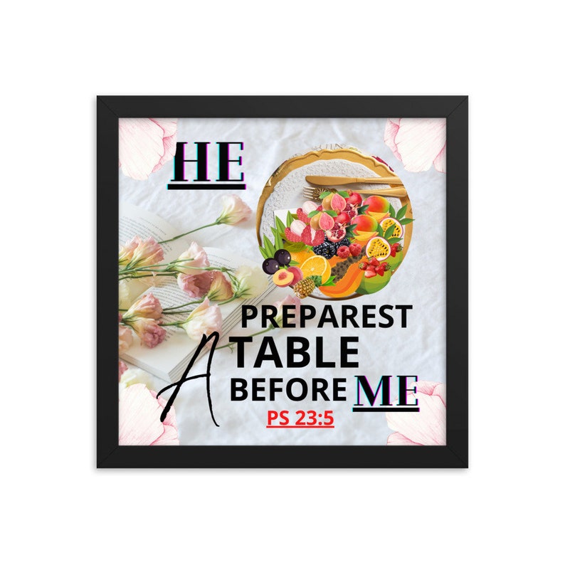 Modern Christian Art-bible Quote Wall Art-he Preparest A Table Before ...