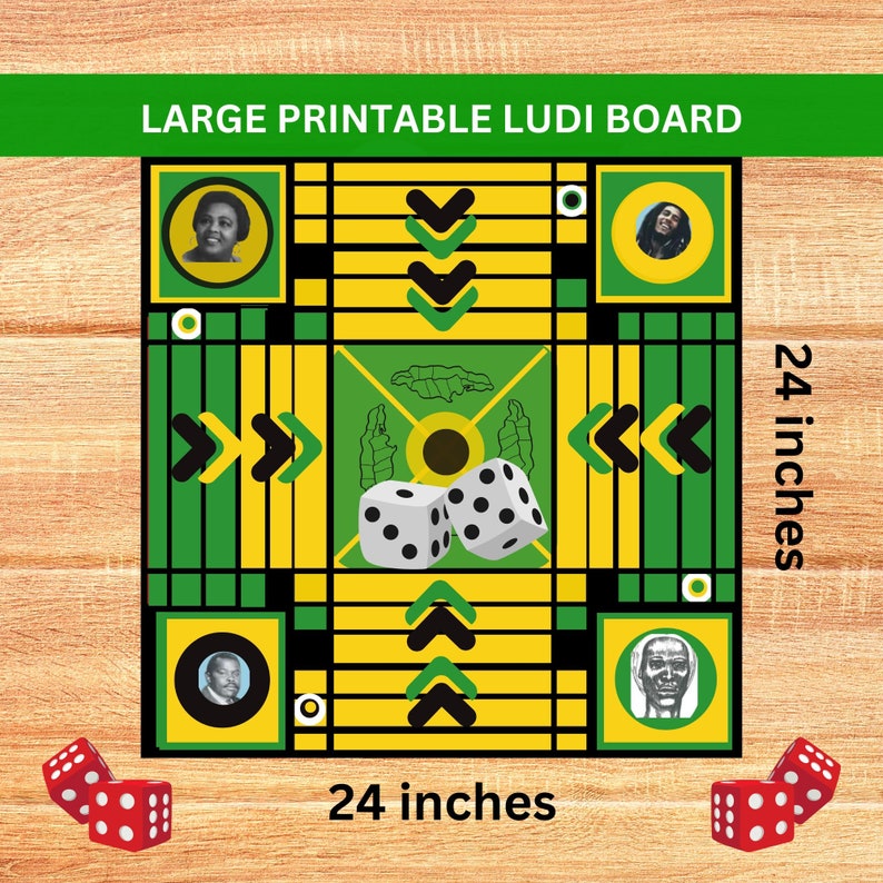 Ludi Board Jamaica Ludo Board Ludi Game Dice Board Family - Etsy