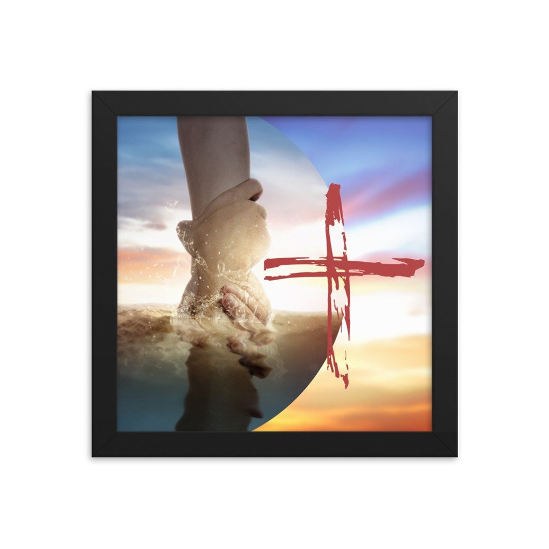 God is My Helper Art-the Cross and Help of Jesus Art Print-christian ...