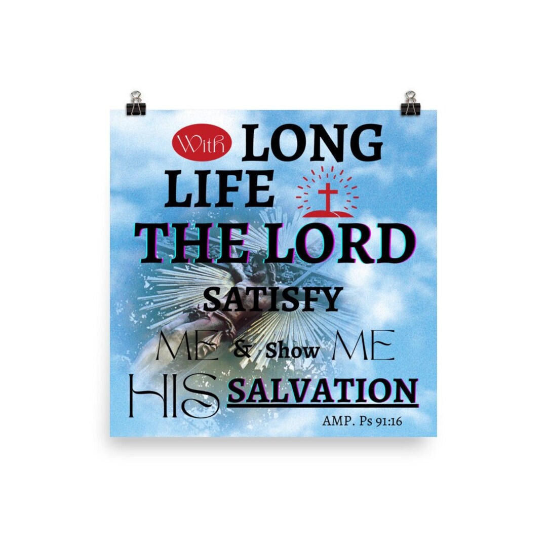 With Long Life Wall Art-bible Quote Decor-christmas Wall Gift-jesus ...