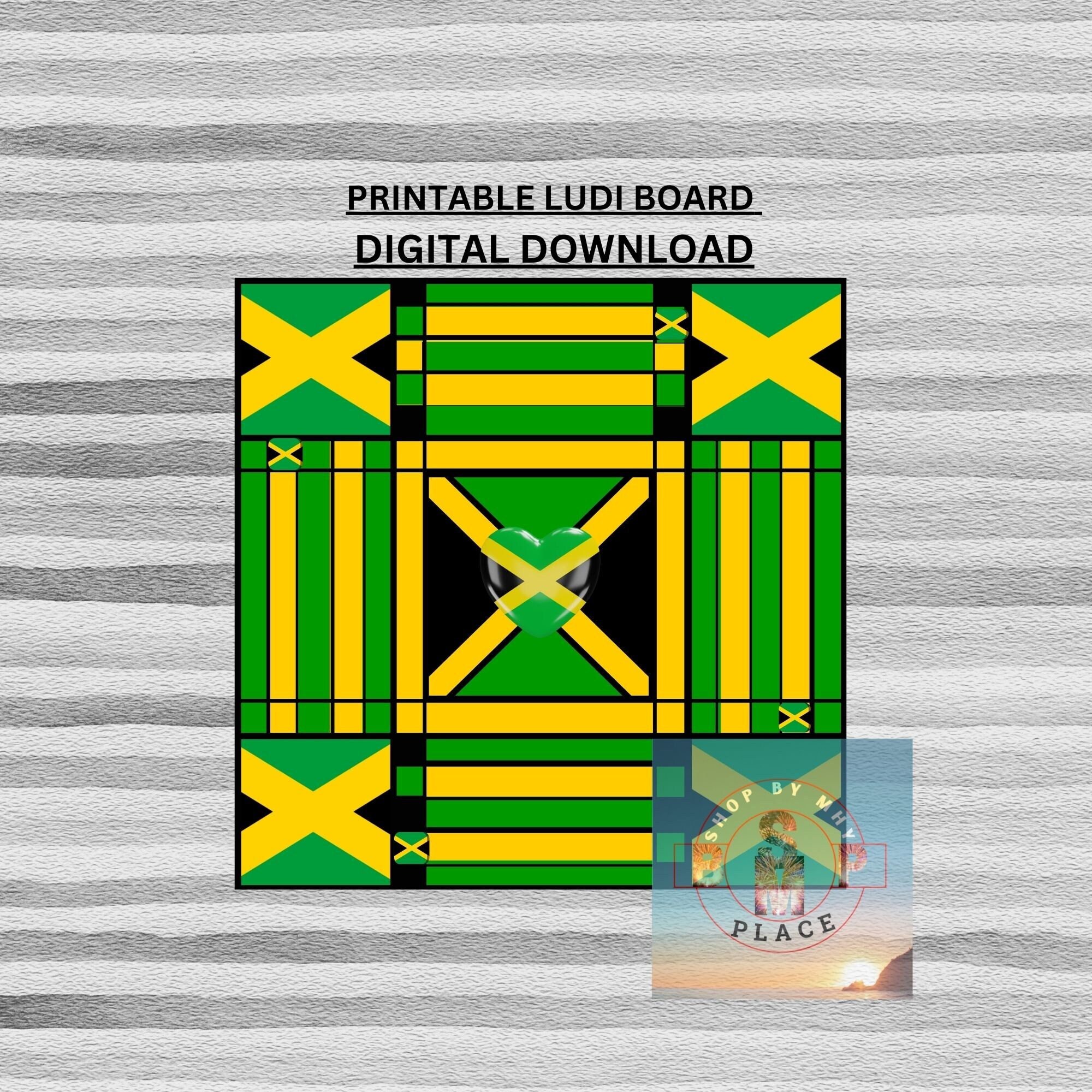 Jamaican Ludi Board, Ludo Board, Game Board, Family Game, Dice Game ...