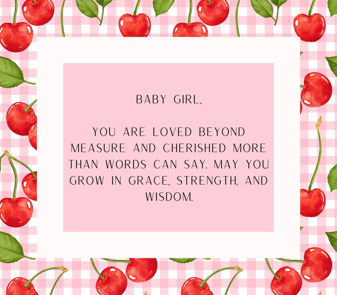 Personalized Baby Girl Blessing Print. Baby Blessing Digital Print ...
