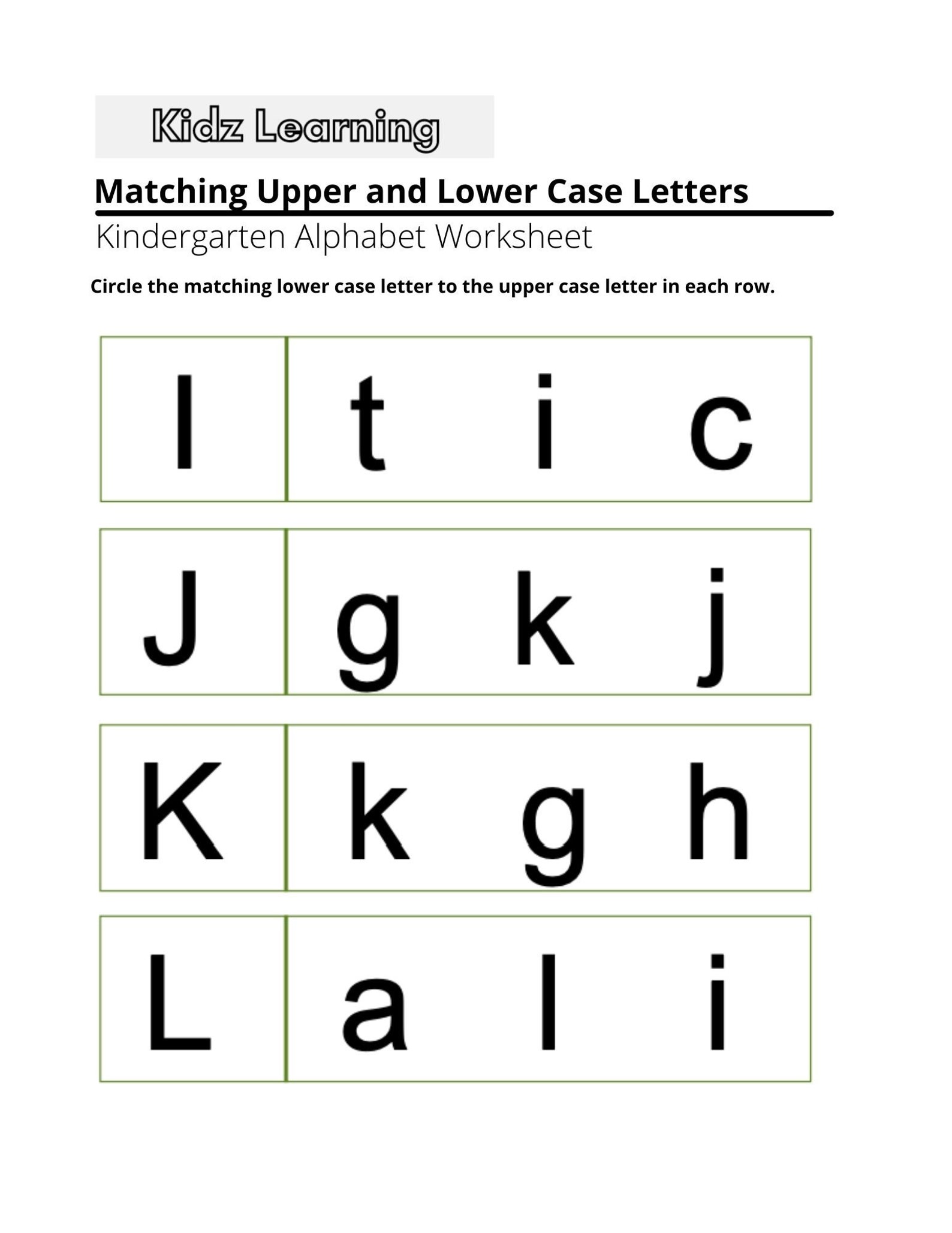 Printable Alphabets | Matching Upper and Lower Case Letter | Alphabet ...