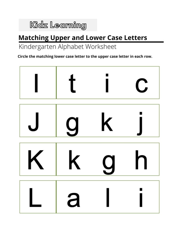 Printable Alphabets Matching Upper and Lower Case Letter Alphabet ...