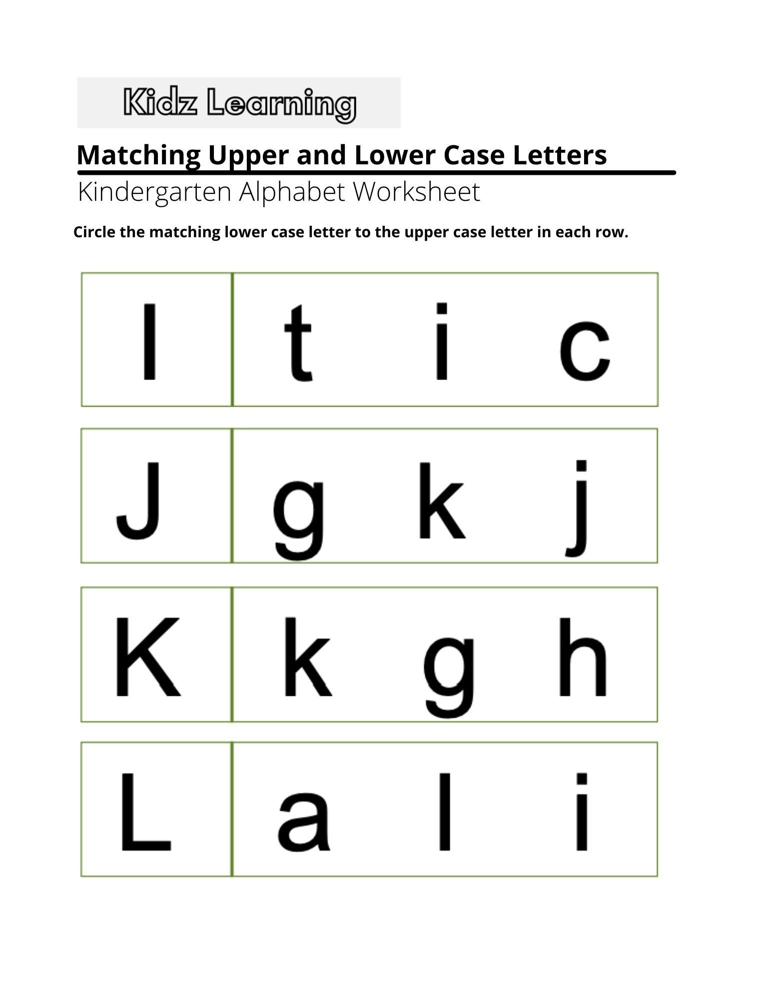 Printable Alphabets Matching Upper and Lower Case Letter Alphabet ...