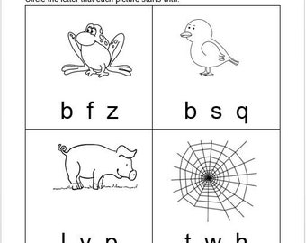 15 Printable Beginning Sounds Worksheets. Preschool-1st Grade Phonics ...