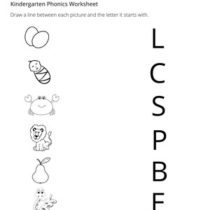 15 Printable Beginning Sounds Worksheets. Preschool-1st Grade Phonics ...