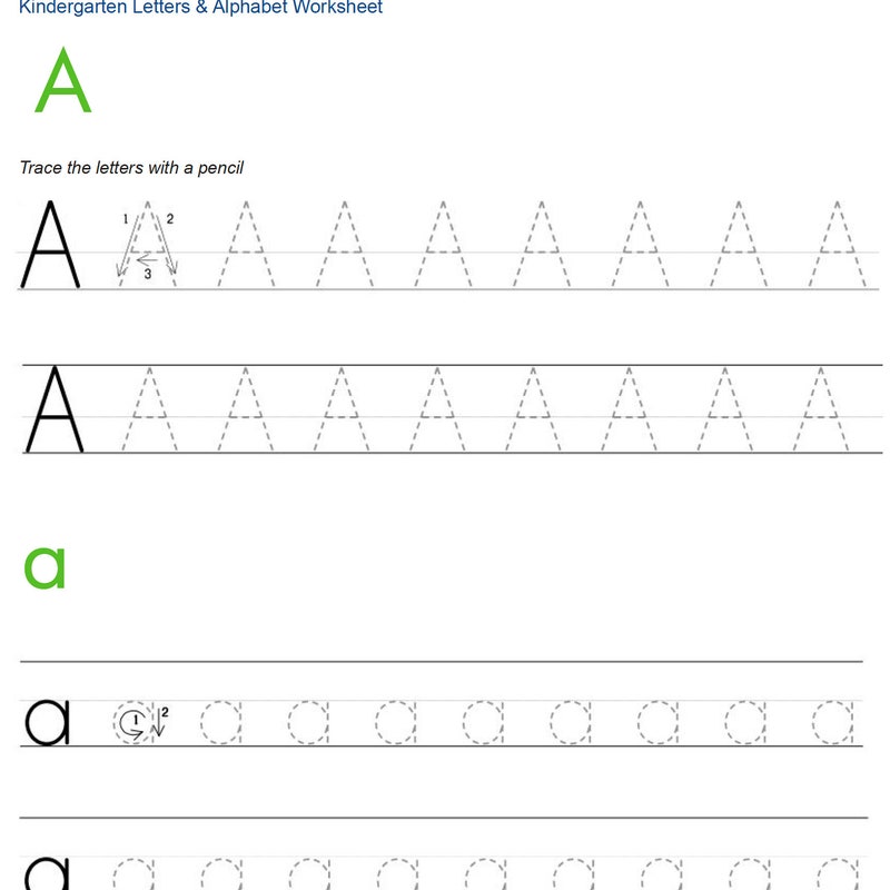 Tracing Letters K5 Learning - Etsy