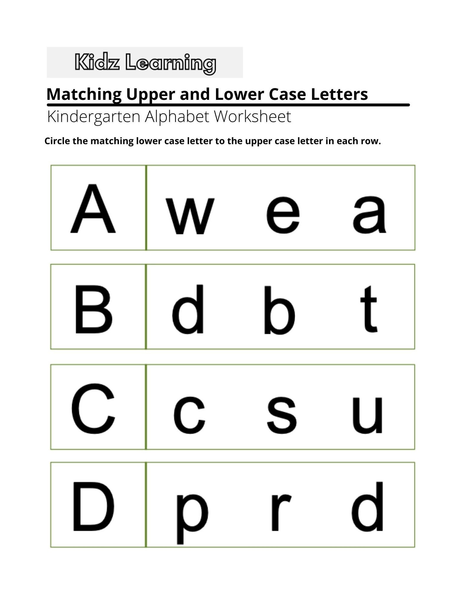 Printable Alphabets | Matching Upper and Lower Case Letter | Alphabet ...