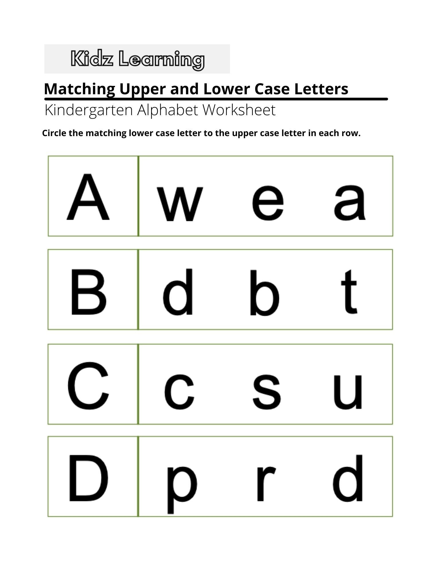 Printable Alphabets Matching Upper and Lower Case Letter Alphabet ...