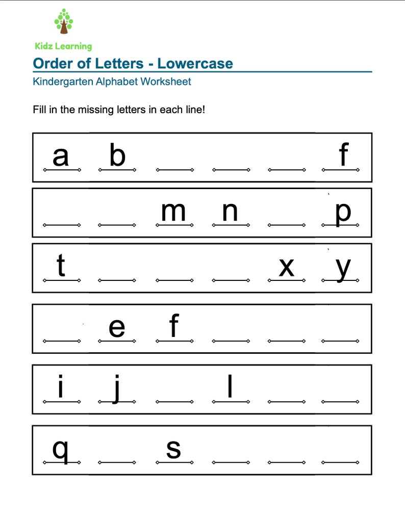 Printable Alphabet - the Alphabet | Order of Letters - Etsy