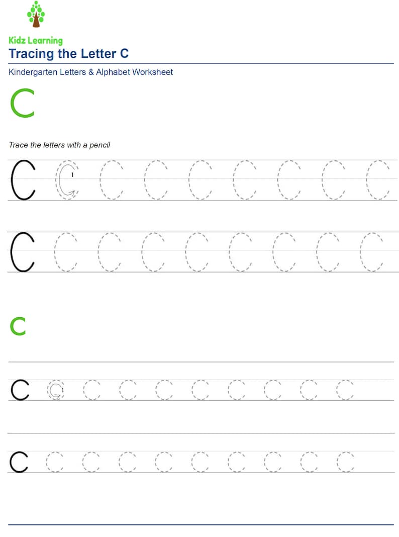 26 Printable Alphabet Tracing Letters Worksheets. Preschool-k5 - Etsy