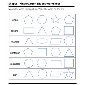 6 Printable Practice Kindergarten Shapes Worksheet - Etsy