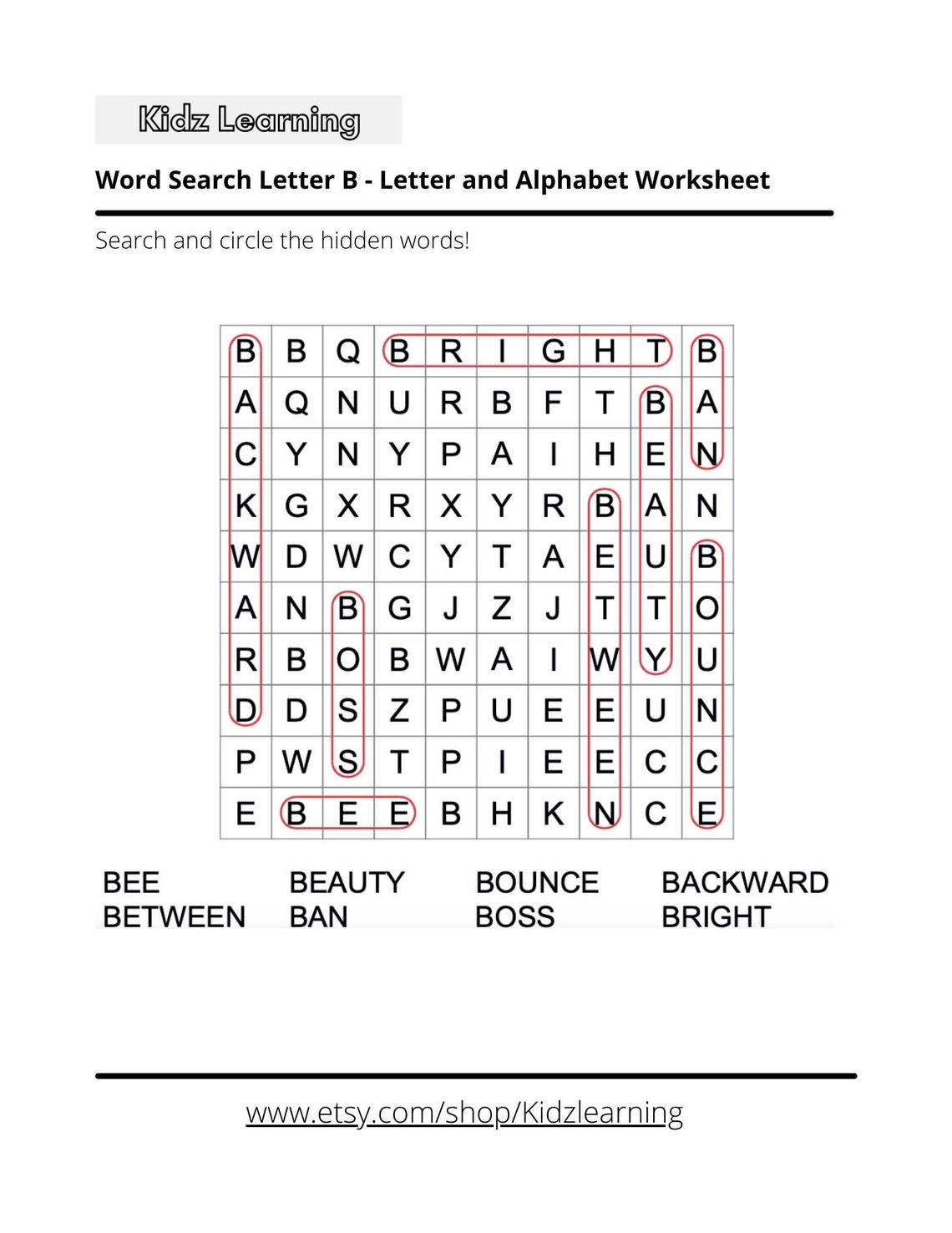 26 Printable Alphabet Word Search With Answers - Preschool - 1st Grade ...