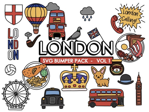 London SVG Set. London England UK Vol 1 SVG. Cricut Cut Files | Etsy