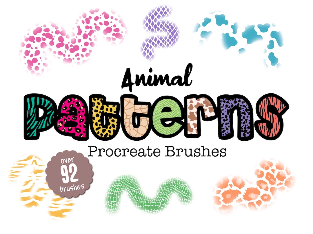 Animal Print Procreate Brushes Set, Animal Skin Brushes, 92+ Brushes ...