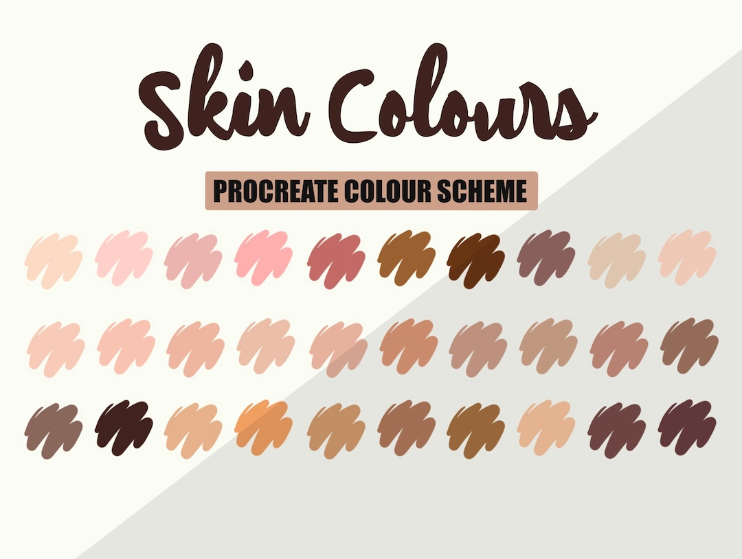 Skin Color Scheme Palette for Procreate - Etsy