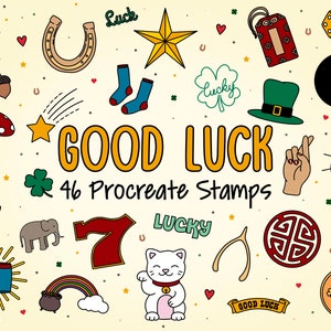 Luck Stamps for Procreate: 46 Lucky Charm Brushes (digital Download) - Etsy