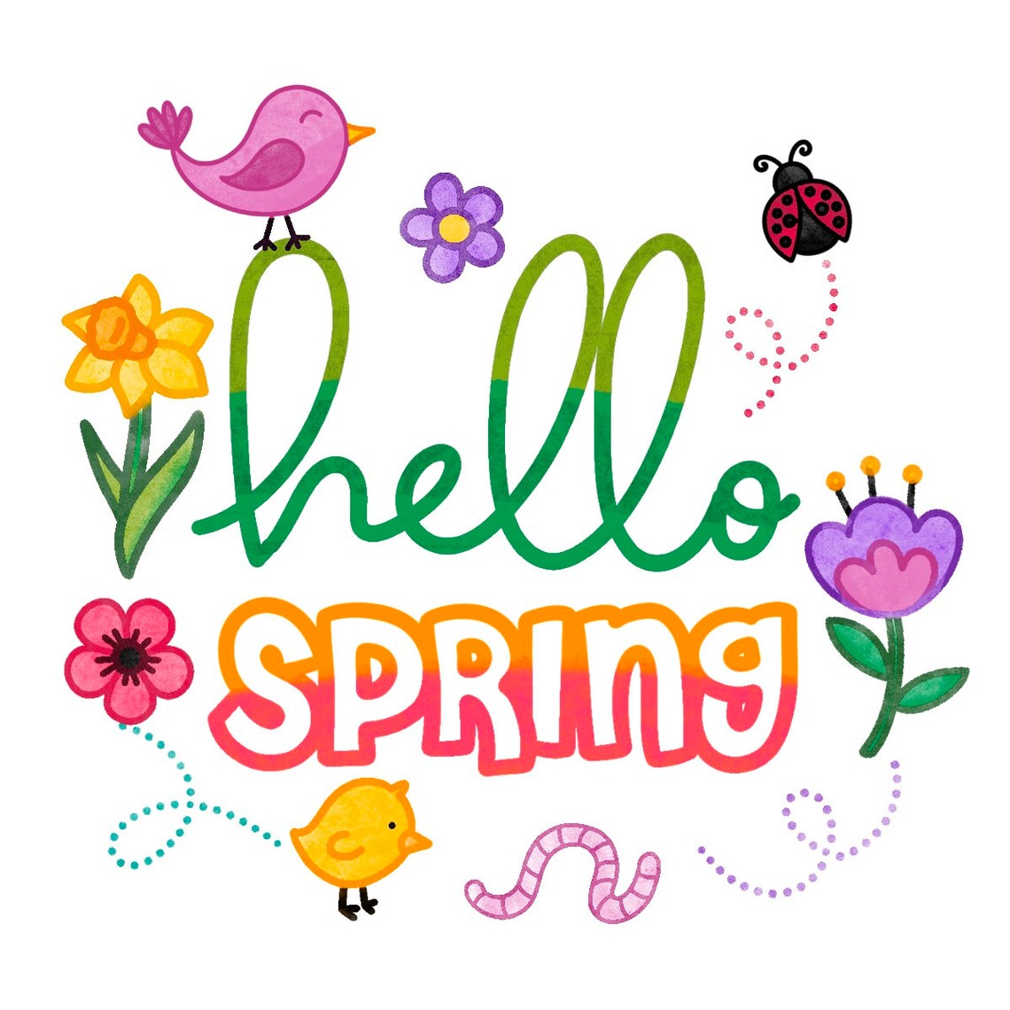 54 Spring Stamps for Procreate Springtime Season Brushes for | Etsy