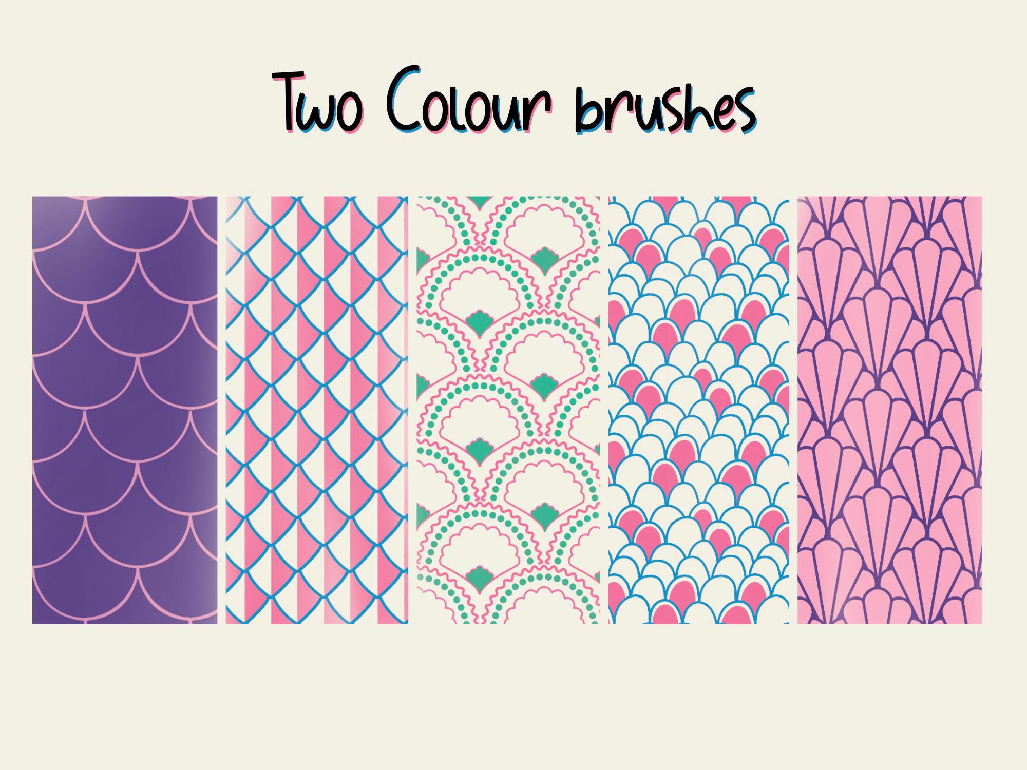 Scallops and Scales Procreate Brushes – 90+ Pattern Brushes, Mid ...