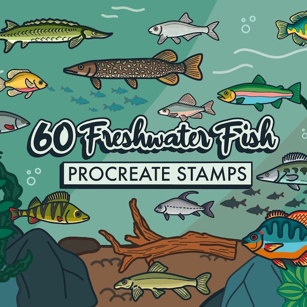 Fishing Stamps - Etsy