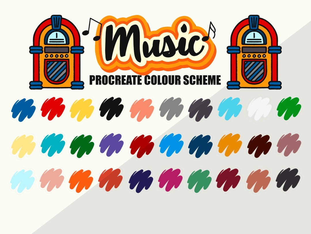 Music Color Scheme Palette for Procreate - Etsy