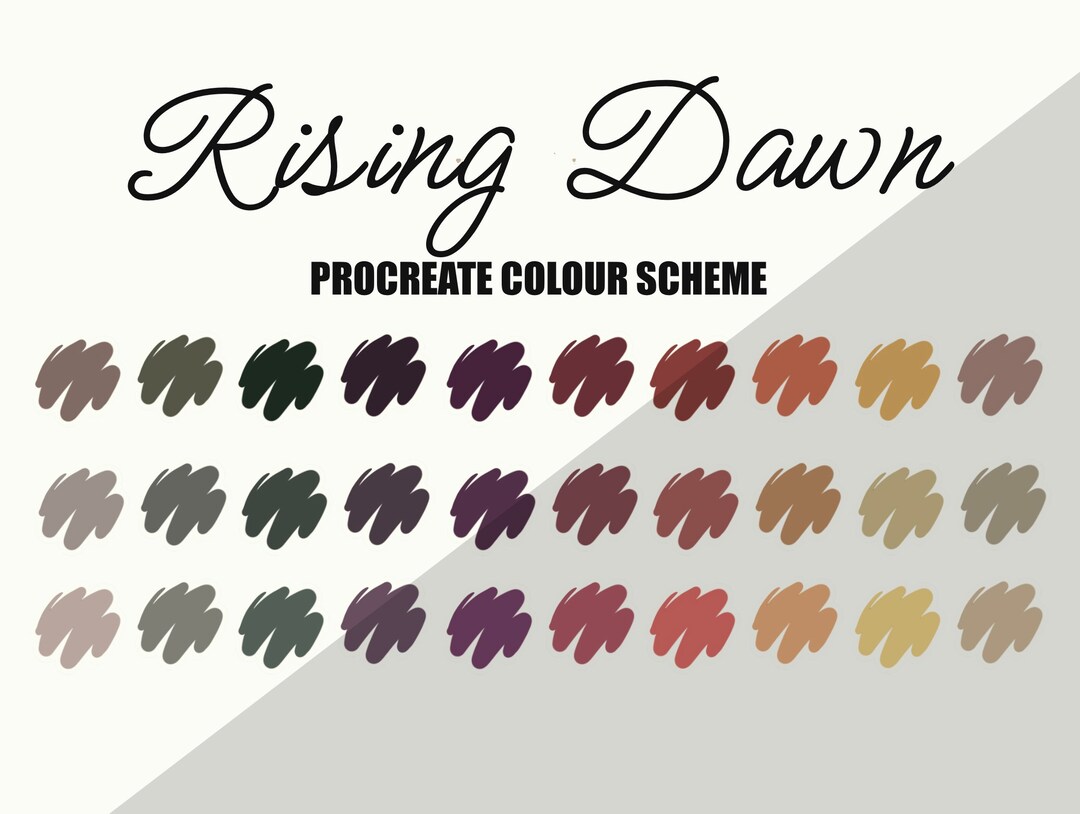 Rising Dawn Color Scheme Palette for Procreate, Muted Color Scheme - Etsy