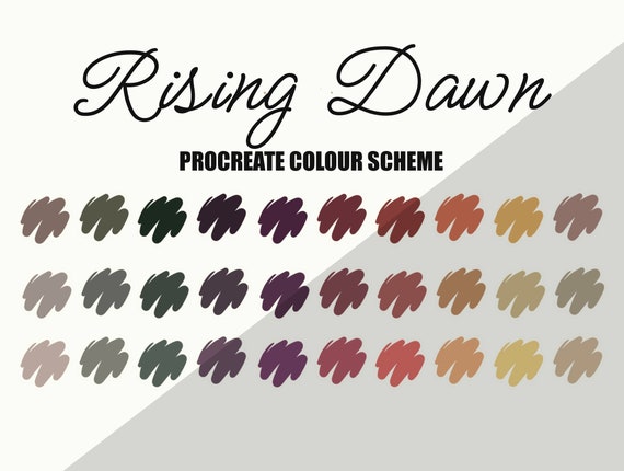 Rising Dawn Color Scheme Palette for Procreate Muted Color - Etsy