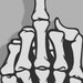 Skeleton Bone Middle Finger Wall Decoration - Etsy UK