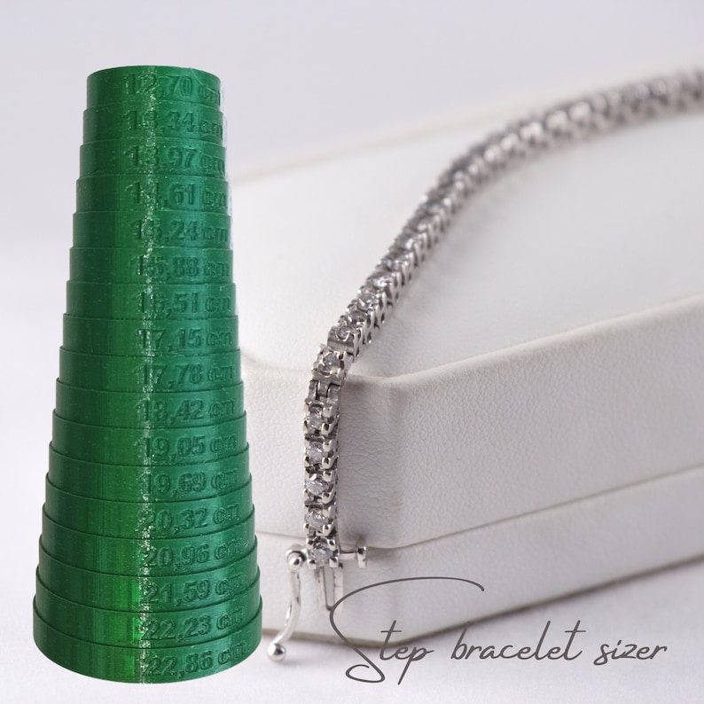 Step Bracelet Sizer Inches and Centimeters. Bracelet Display. Jewelry ...