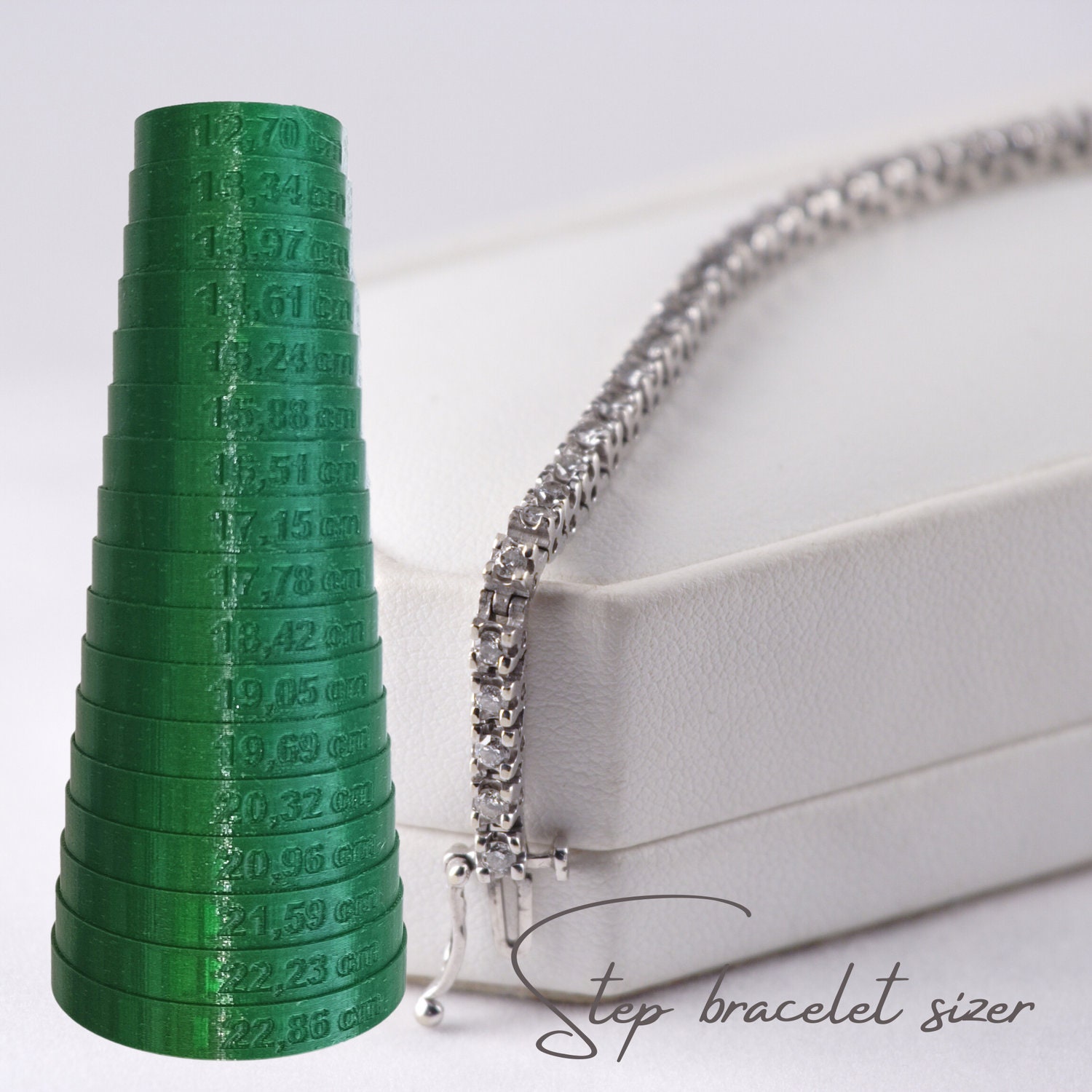 Step Bracelet Sizer Inches and Centimeters. Bracelet Display. Jewelry ...