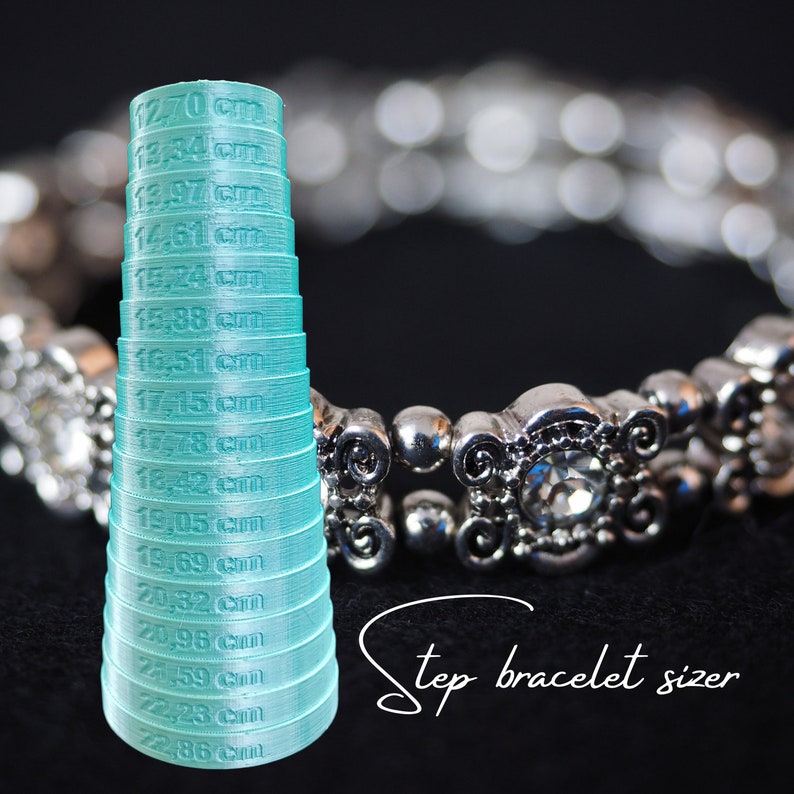 Step Bracelet Sizer Inches and Centimeters. Bracelet Display. Jewelry ...