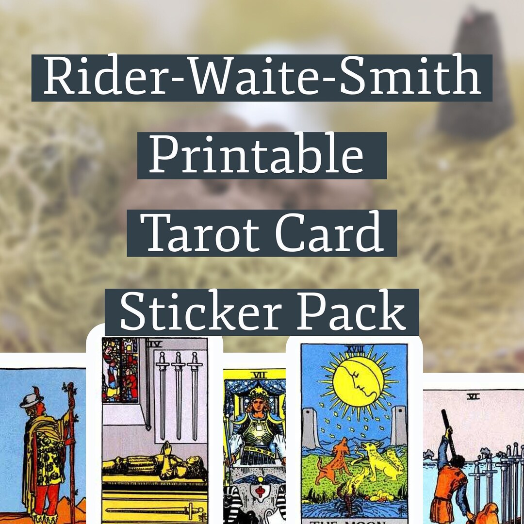 Print at Home Tarot Card Stickers | 96 Tarot Stickers | 1-1/4" X 1-3/4 ...