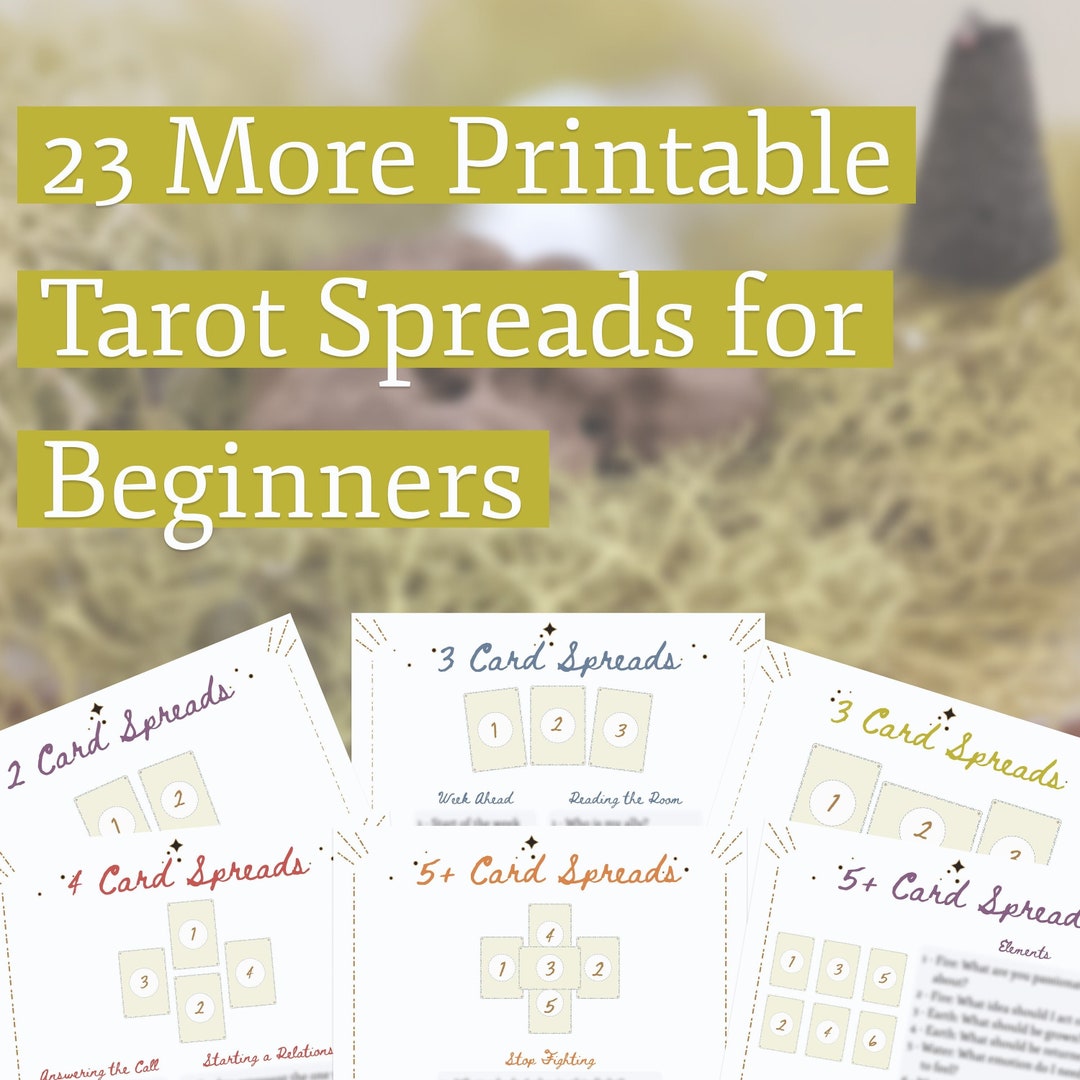 23 Printable Tarot Spreads for Beginners: Instant Download Tarot Card ...