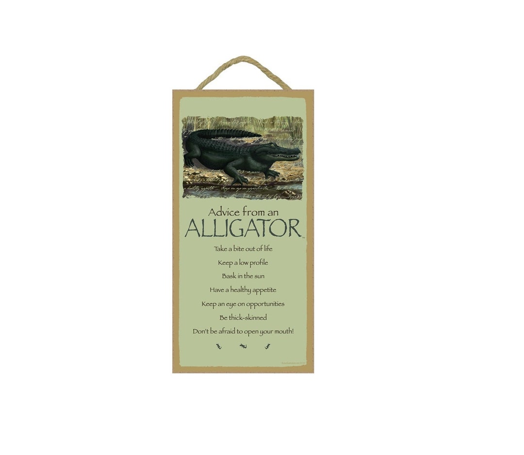 Advice From a Alligator Take a Bite Out of Life Bask in the Sun Keep an ...