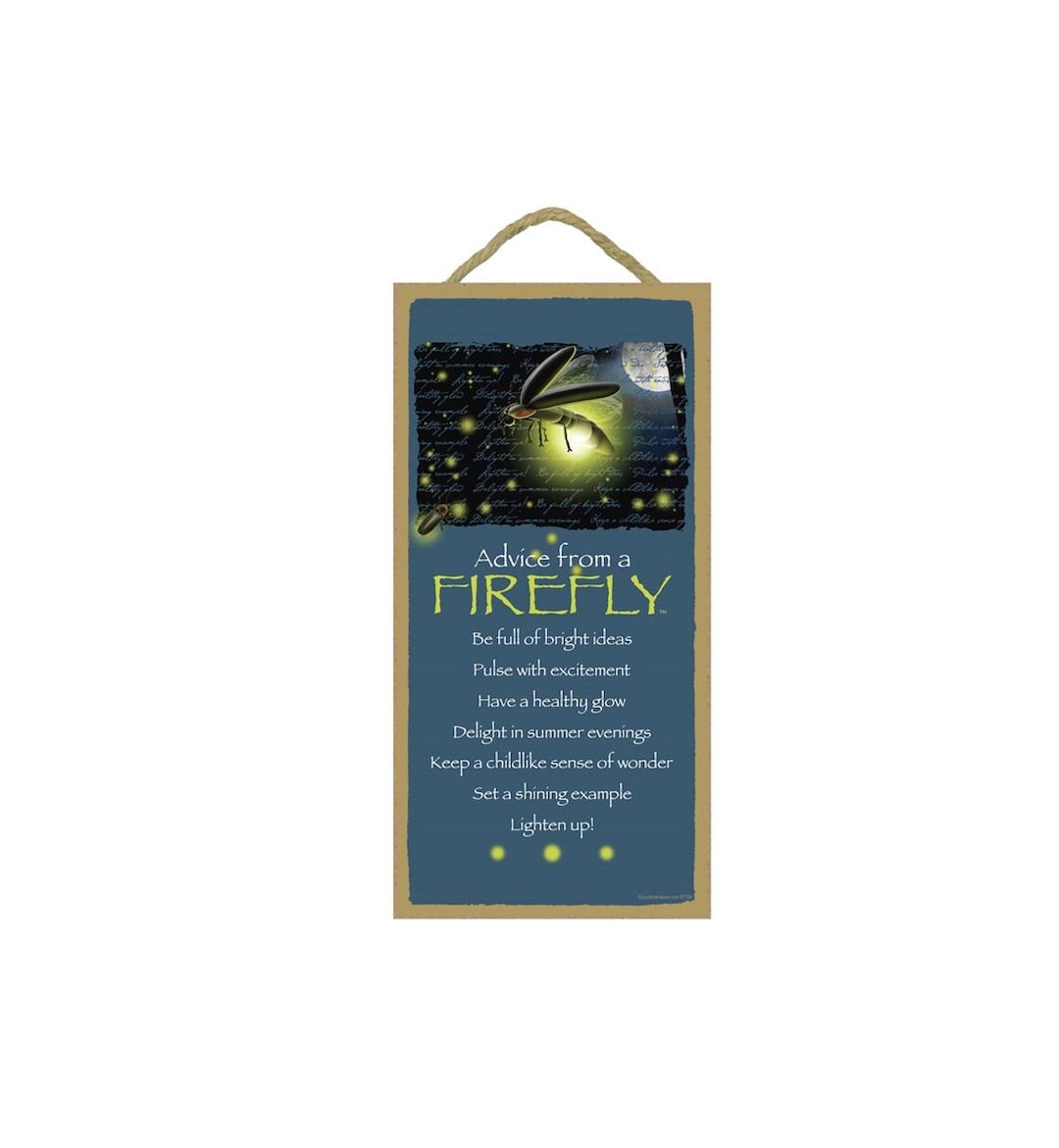 Advice From a Firefly Be Full of Bright Ideas Lighten up Set A... Made ...