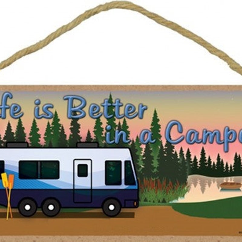 Wood Camping Sign - Etsy