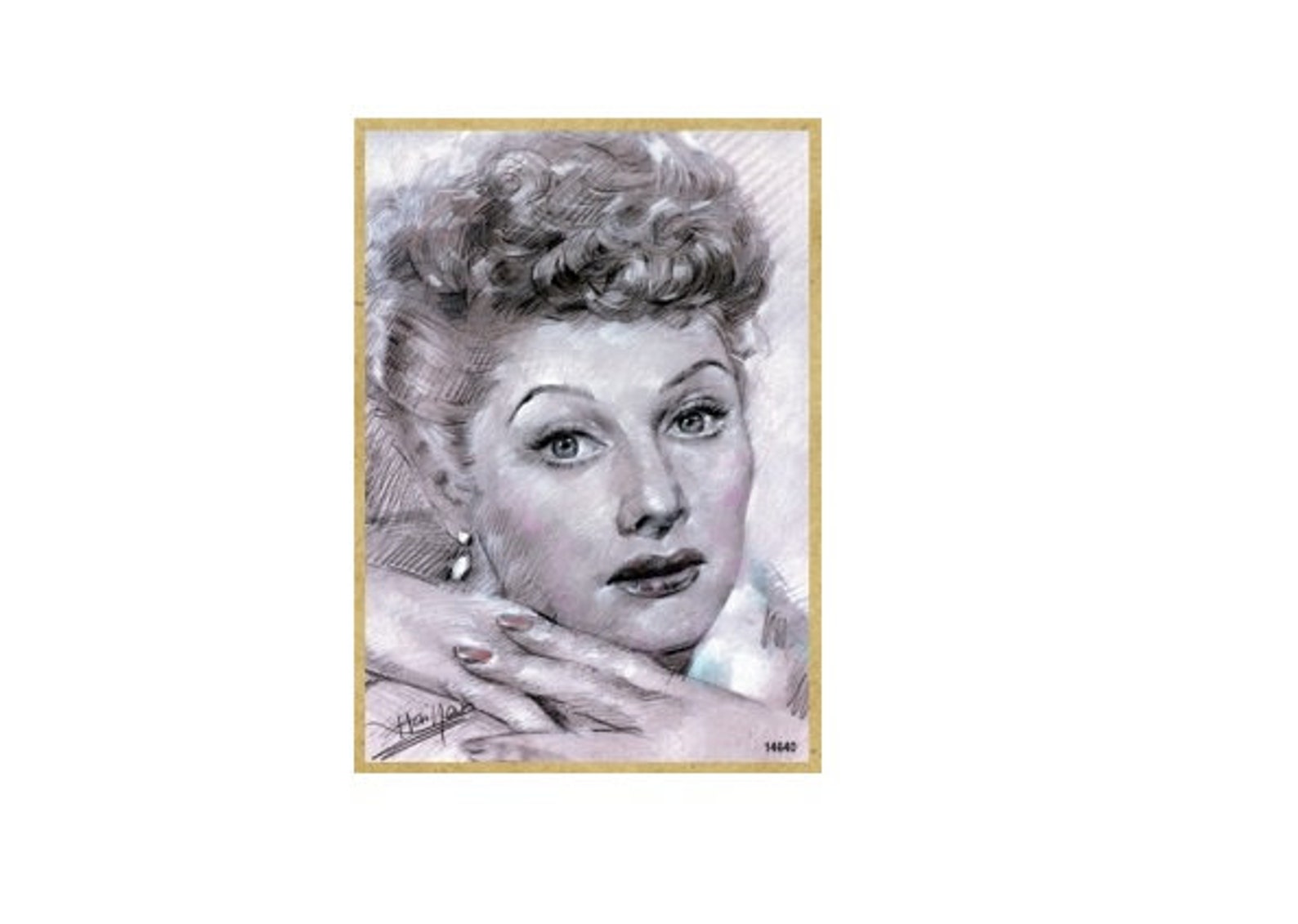 Lucille Ball (I Love Lucy Show) Beautiful Portrait Wood Magnet Fridge ...